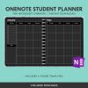 OneNote Black Paper Student Planner - Wellness Printables