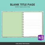 OneNote Template Mood Tracker Planner - Wellness Printables