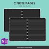 OneNote Template Black Paper Undated Planner - Wellness Printables