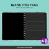 OneNote Black Paper Student Planner - Wellness Printables