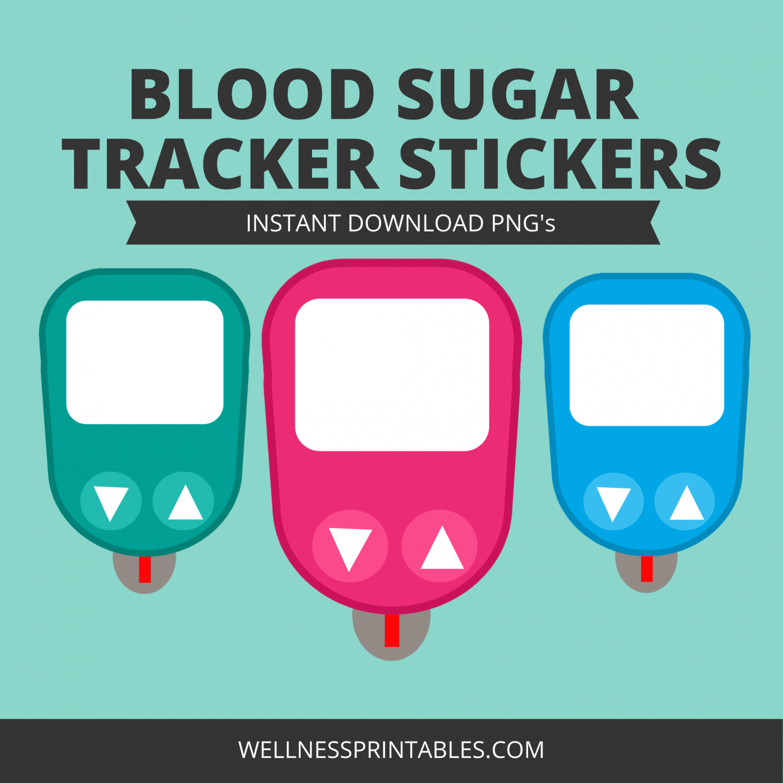 Glucose Meter Stickers Printable - Wellness Printables
