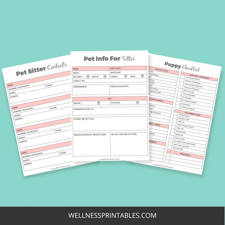 Puppy Training Planner Wellness Printables puppy-training-planner-wellness-printables