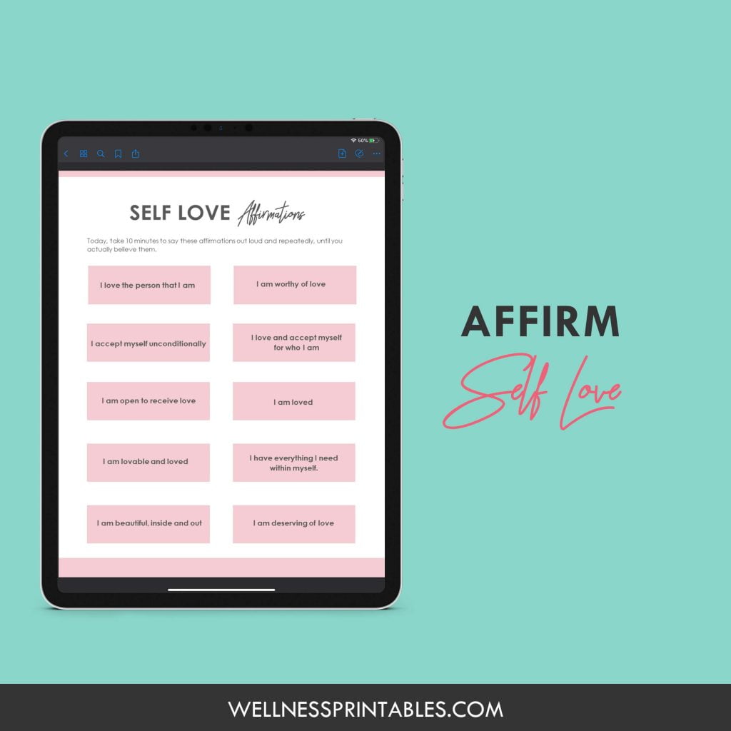 Self Love Journal And Guided Meditation MP3 - Wellness Printables