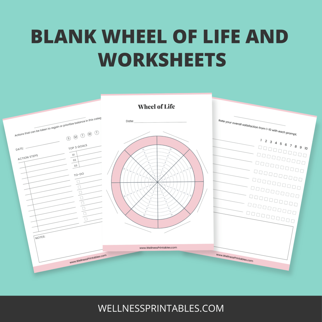 Wheel of Life Planner, Circle of Life Printable - Wellness Printables