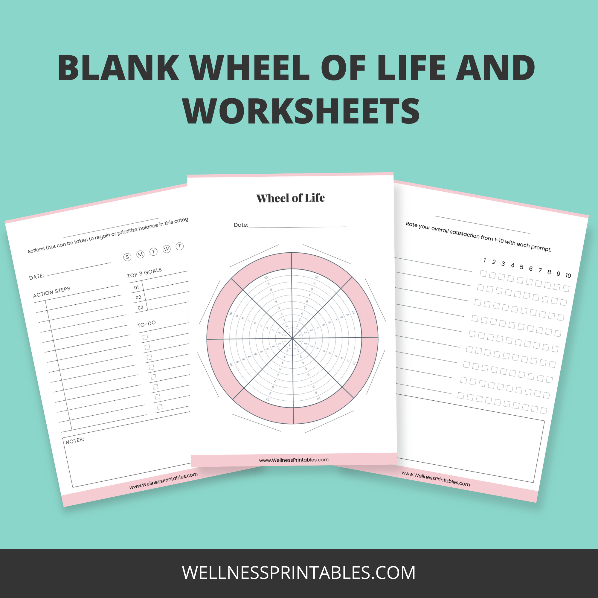 Wheel of Life Planner, Circle of Life Printable - Wellness Printables