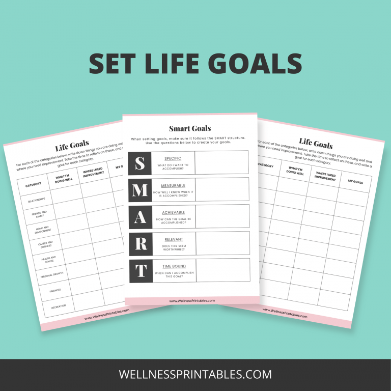 Wheel of Life Planner, Circle of Life Printable - Wellness Printables