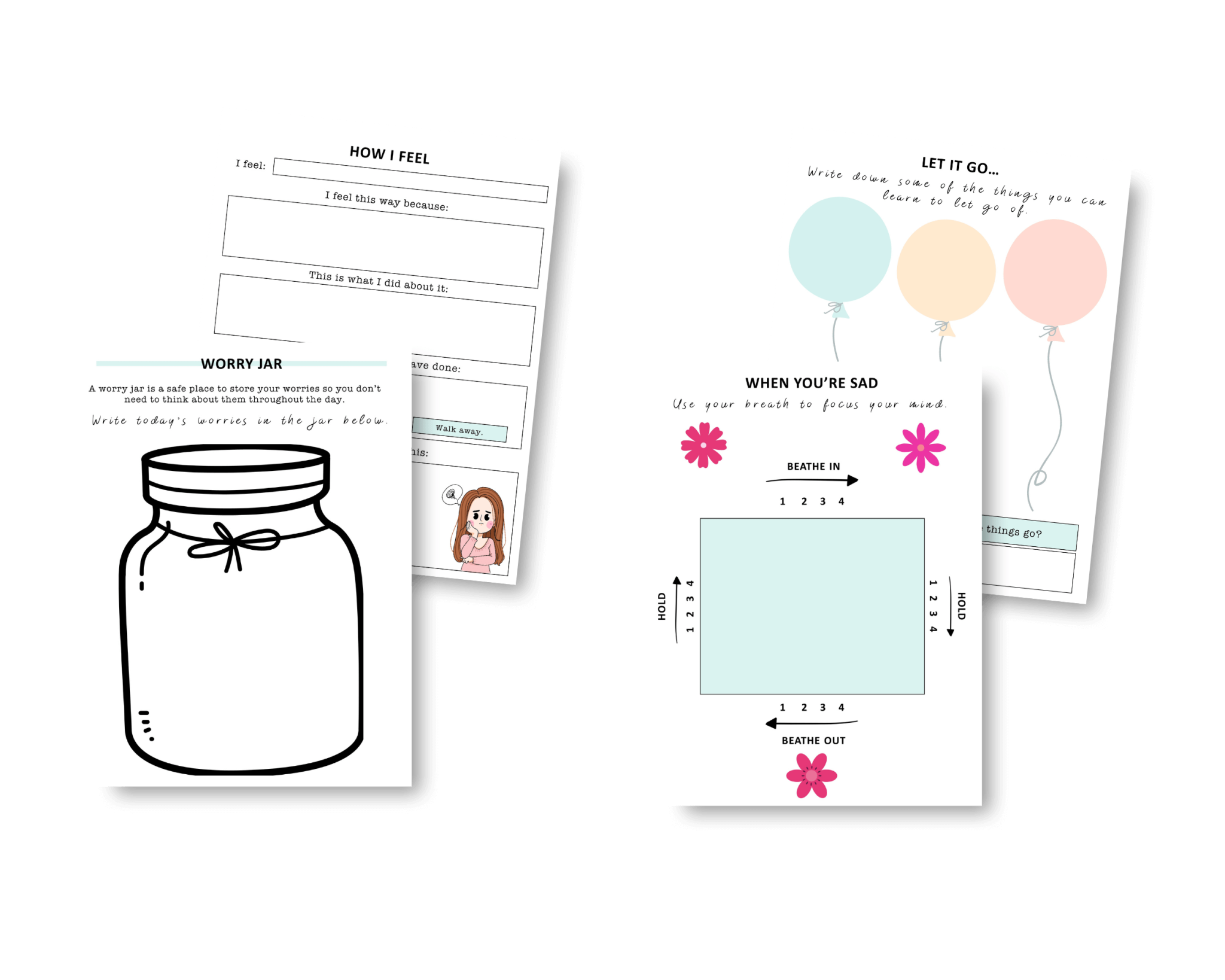 Cbt Activities for Kids Worksheets - Wellness Printables